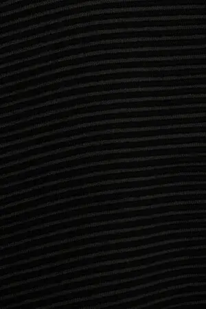 Good American Cropped Striped Cotton Turtleneck Top