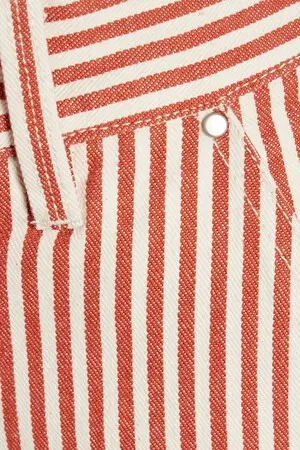 ALEX MILL Striped High Rise Straight Leg Jeans