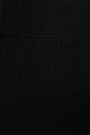Good American Ribbed Knit Midi Skirt With Side Slit