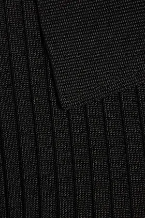 Good American Ribbed Knit Midi Dress With Button Detail