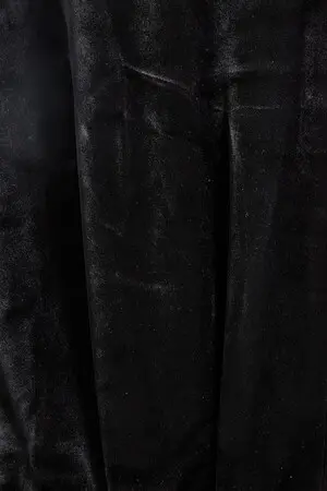 Good American Pleated Belted Stretchvelvet Top