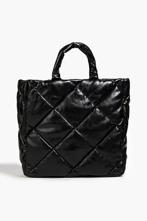 STAND STUDIO Assante Diamond Quilted Faux Leather Tote