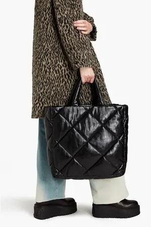 STAND STUDIO Assante Diamond Quilted Faux Leather Tote