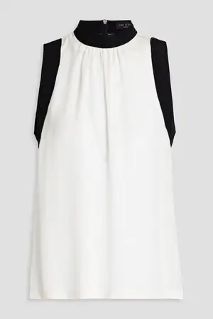 Rag & Bone Tallulah Gathered Silk Crepe De Chine Top