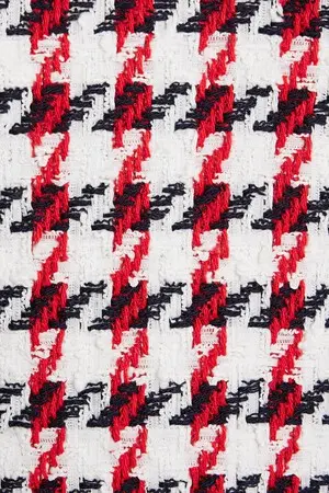 Oscar De La Renta Houndstooth Cotton-blend Tweed Mini Dress