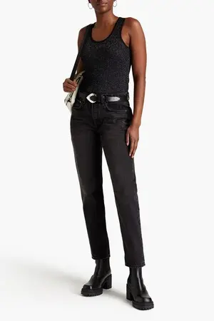 Rag & Bone Rower Metallic Crochetknit Tank