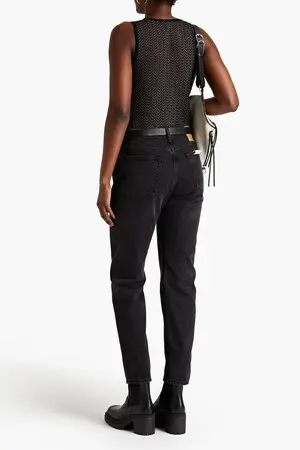 Rag & Bone Rower Metallic Crochetknit Tank