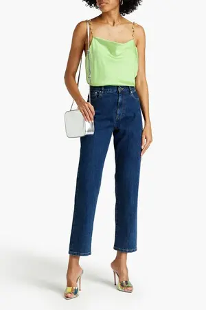 Cami Nyc Draped Stretchsilk Satin Camisole
