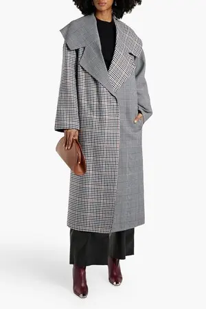Oscar De La Renta Checked Wool Coat