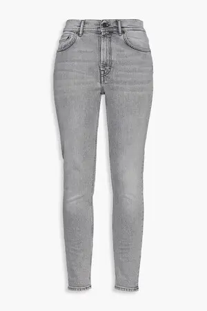 Acne Studios Faded Highrise Skinny Jeans - Gray
