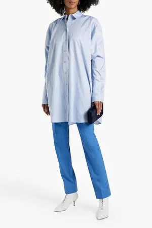 Oscar De La Renta Oversized Cotton Twill Shirt