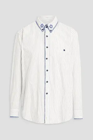 RE/DONE 90s Oversized Striped Cottonjacquard Shirt