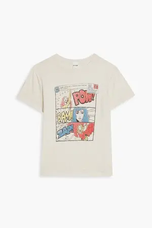 RE/DONE Printed Cottonjersey Tshirt - Off-white