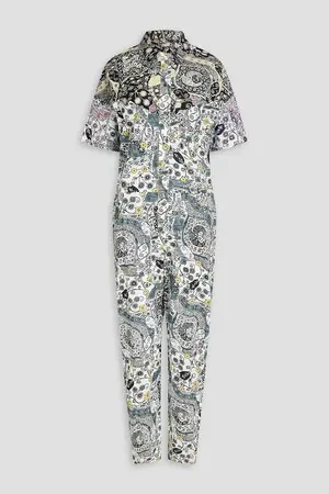 MARANT ETOILE Udena Printed Cotton Jumpsuit - White