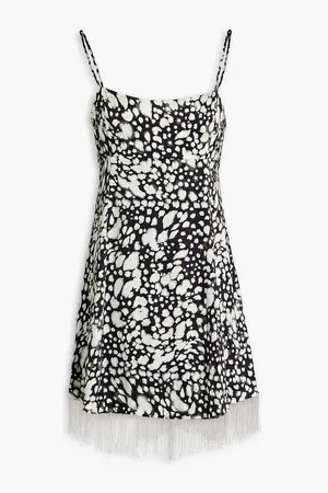 NICHOLAS Name Embellished Silksatin Mini Dress