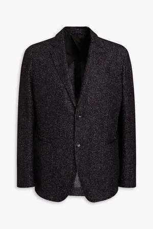 Zegna Bouclé Blazer Midnight Blue
