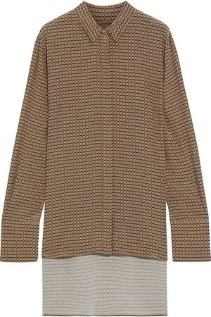 JOSEPH Printed Silk Crepe De Chine Shirt