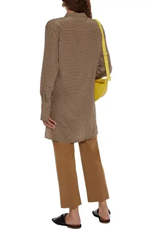 JOSEPH Printed Silk Crepe De Chine Shirt