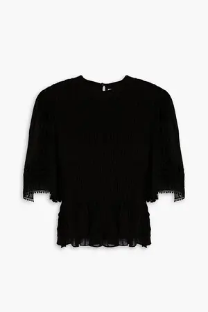 MARANT ETOILE Janette Crepon Peplum Top