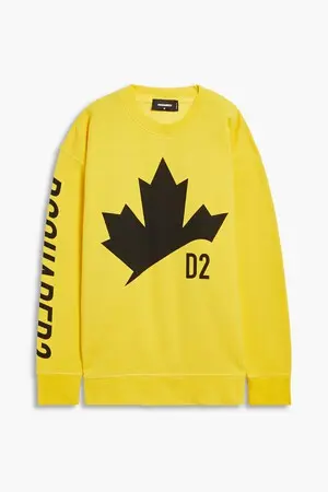 Dsquared2 Printed Cotton-fleece Sweatshirt - Yellow