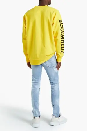 Dsquared2 Printed Cotton-fleece Sweatshirt - Yellow
