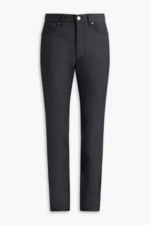 Zegna Slim-fit Wool-blend Trousers - Dark Gray