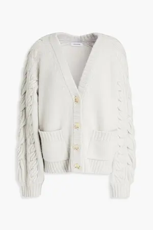 Naadam Cable-knit Wool And Cashmere-blend Cardigan