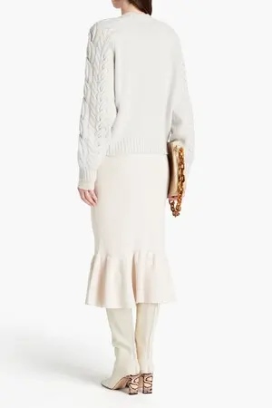 Naadam Cable-knit Wool And Cashmere-blend Cardigan