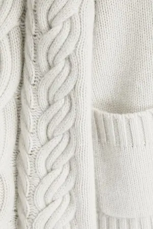 Naadam Cable-knit Wool And Cashmere-blend Cardigan
