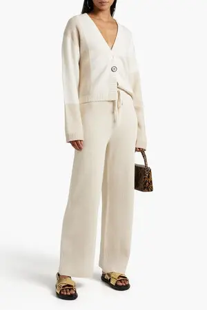 Naadam Two-tone Cashmere Cardigan