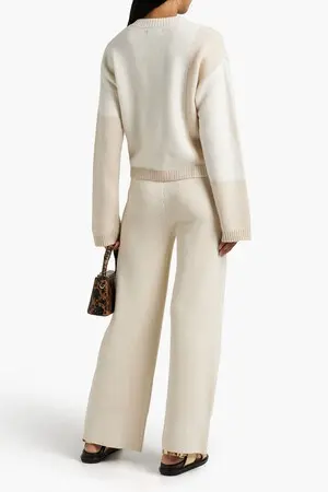 Naadam Two-tone Cashmere Cardigan