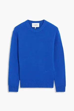 FRAME Mélange Cashmere Sweater Bright Blue