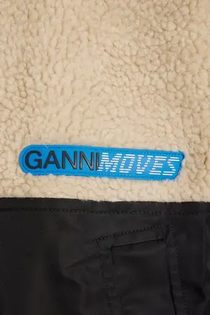 GANNI Teddy Fleecepaneled Shell Vest