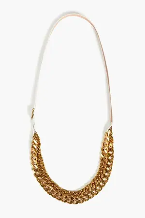 Zimmermann Gold-tone And Leather Necklace - White