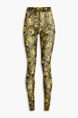 GANNI Floralprint Recycled Mesh Leggings