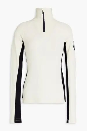 WE NORWEGIANS Voss Striped Merino Woolblend Piqué Base Layer