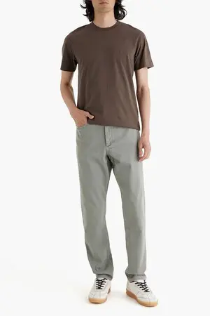 FRAME Embroidered Cotton Jersey Tshirt