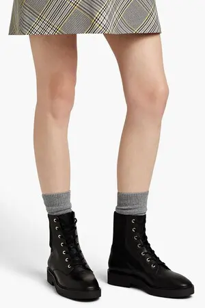 STUART WEITZMAN Henley Leather Combat Boots