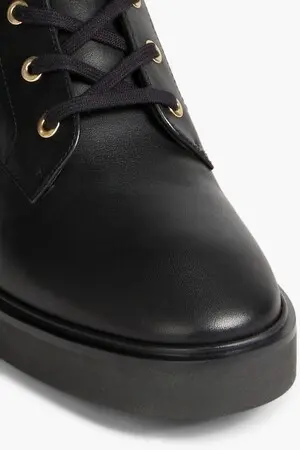 STUART WEITZMAN Henley Leather Combat Boots