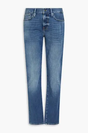 FRAME Skinny Fit Faded Denim Jeans - Mid Denim