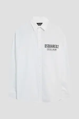 Dsquared2 Printed Cottonpoplin Shirt - White