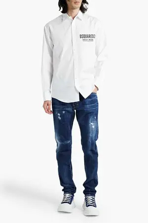 Dsquared2 Printed Cottonpoplin Shirt - White