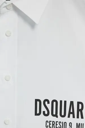 Dsquared2 Printed Cottonpoplin Shirt - White