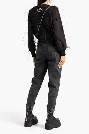 Retrofete Carter Distressed Highrise Tapered Jeans