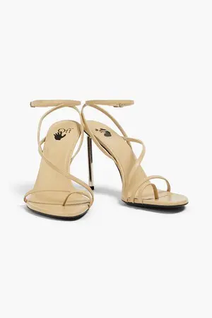 Off-White Allen Leather Sculptural Heel Sandals