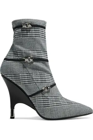 GIUSEPPE ZANOTTI Houndstooth Stretch-knit Sock Boots