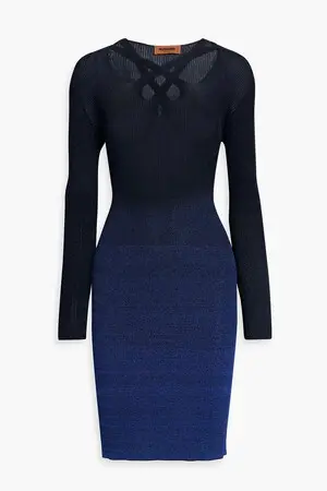 Missoni Missoni Metallic Dégradé Ribbed Knit Dress - Indigo