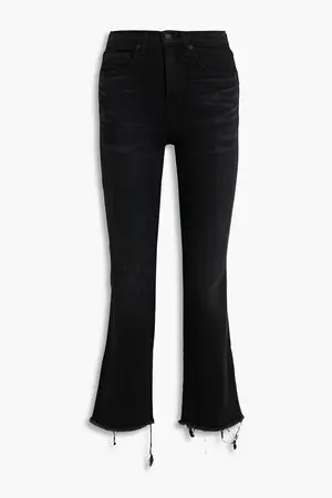 NILI LOTAN Vianca Frayed High-rise Bootcut Jeans
