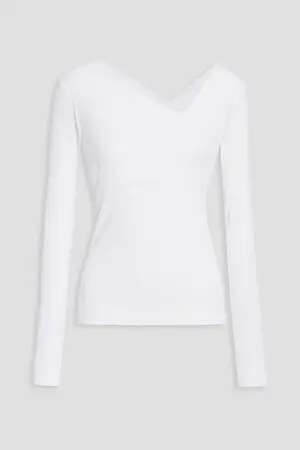 Enza Costa Asymmetrical Stretch-cotton Jersey Top - White