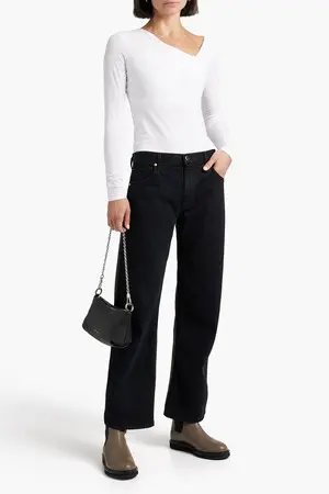Enza Costa Asymmetrical Stretch-cotton Jersey Top
